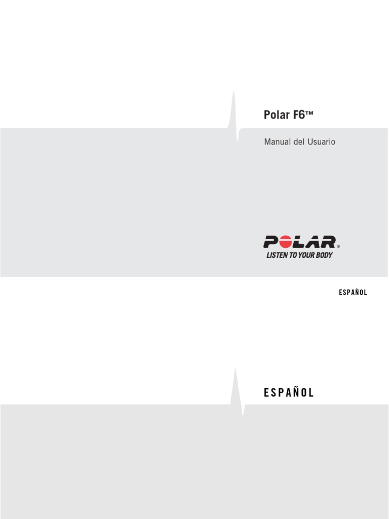 Polar F6 User Manual Espanol | PDF | Ejercicio físico | Ritmo cardiaco