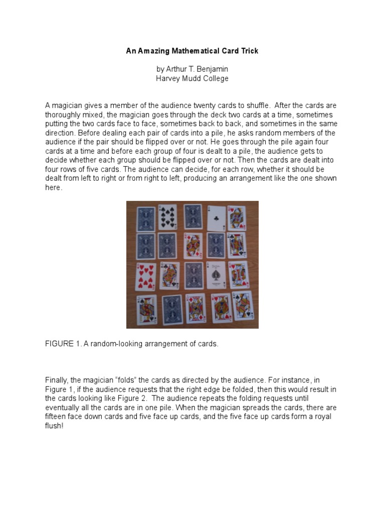 An Amazing Mathematical Card Trick | PDF | Playing Cards | Magic (Illusion)
