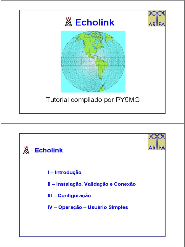 Echolink Tutorial | PDF | Endereço de IP | Internet