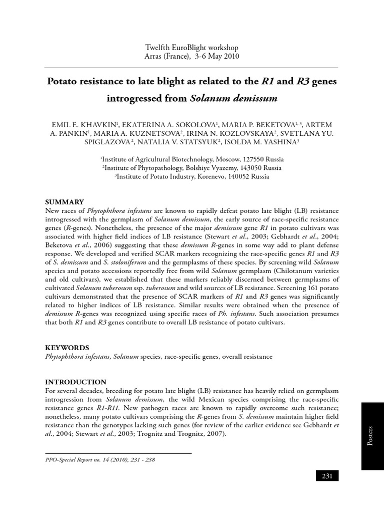 TMP 8 DD4 | PDF | Potato | Dna Sequencing