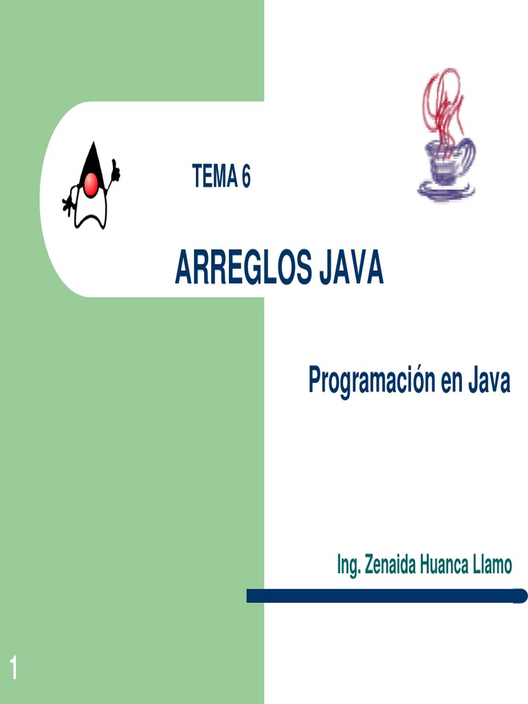 Arreglos en Java | PDF | Estructura de datos de matriz | Java (lenguaje ...