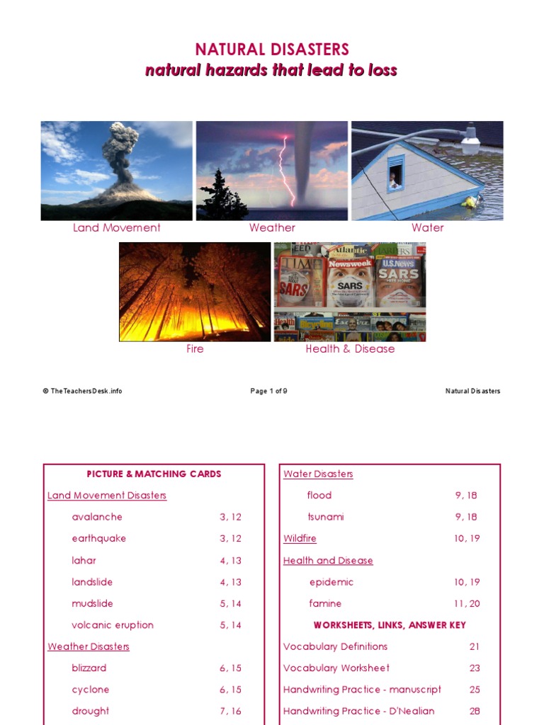 Natural Disasters PAC PREVIEW | PDF | Natural Disasters | Earthquakes