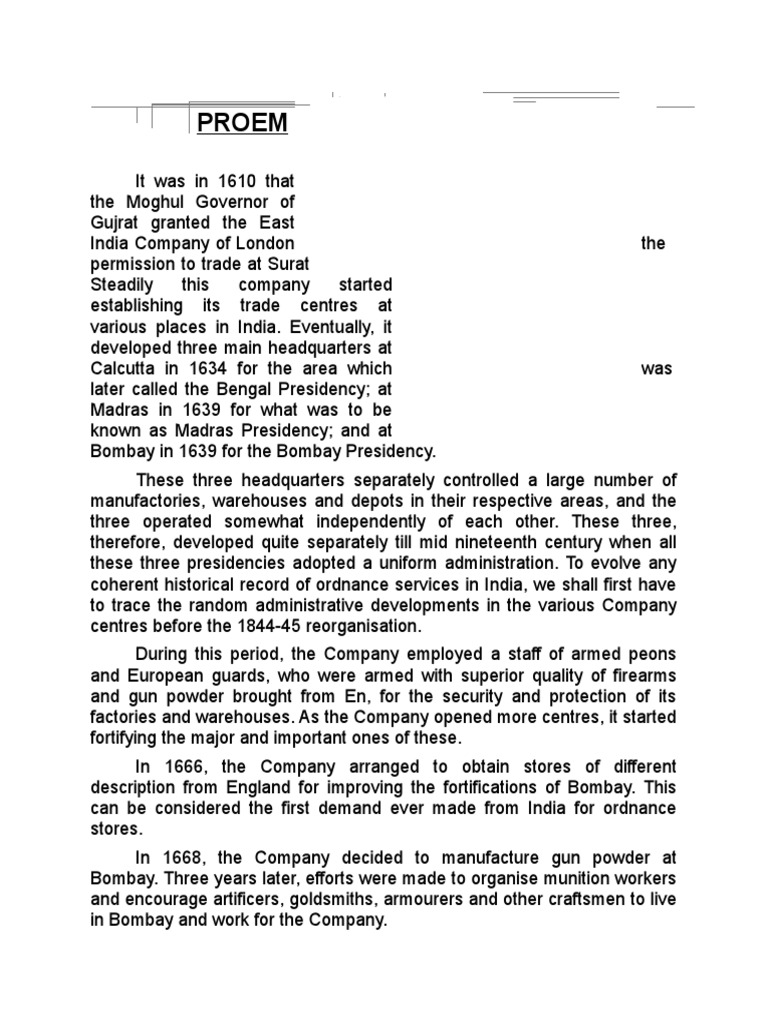 British Ordnance in India: 1610-1875 | PDF | Projectile Weapons | Military