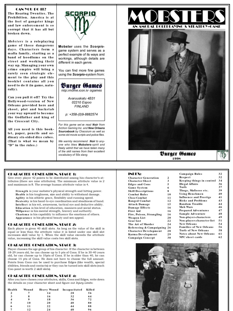 Burger Games - Mobsters | PDF