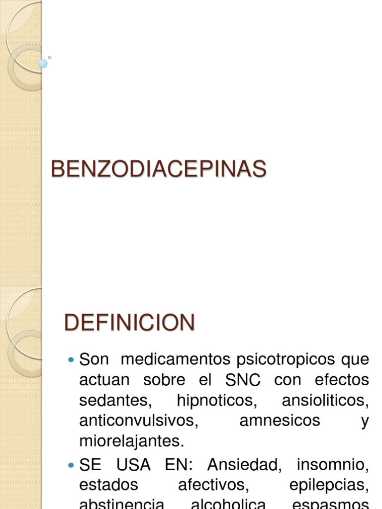 Benzodi Ace Pin As | PDF | Benzodiazepinas | Drogas que actúan sobre el ...