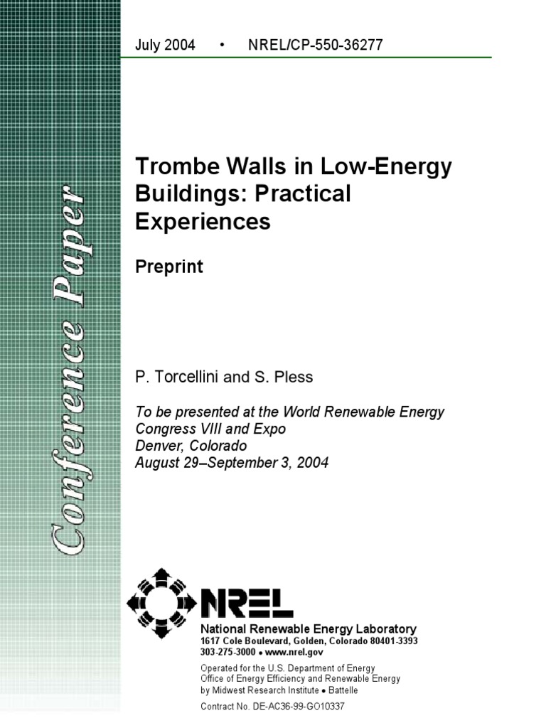 Trombe Wall | PDF | Building Technology | Building