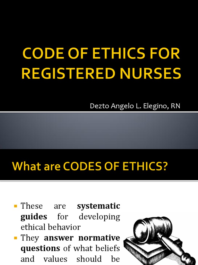 Code of Ethics for Registered Nurses | Nursing | Value (Ethics)