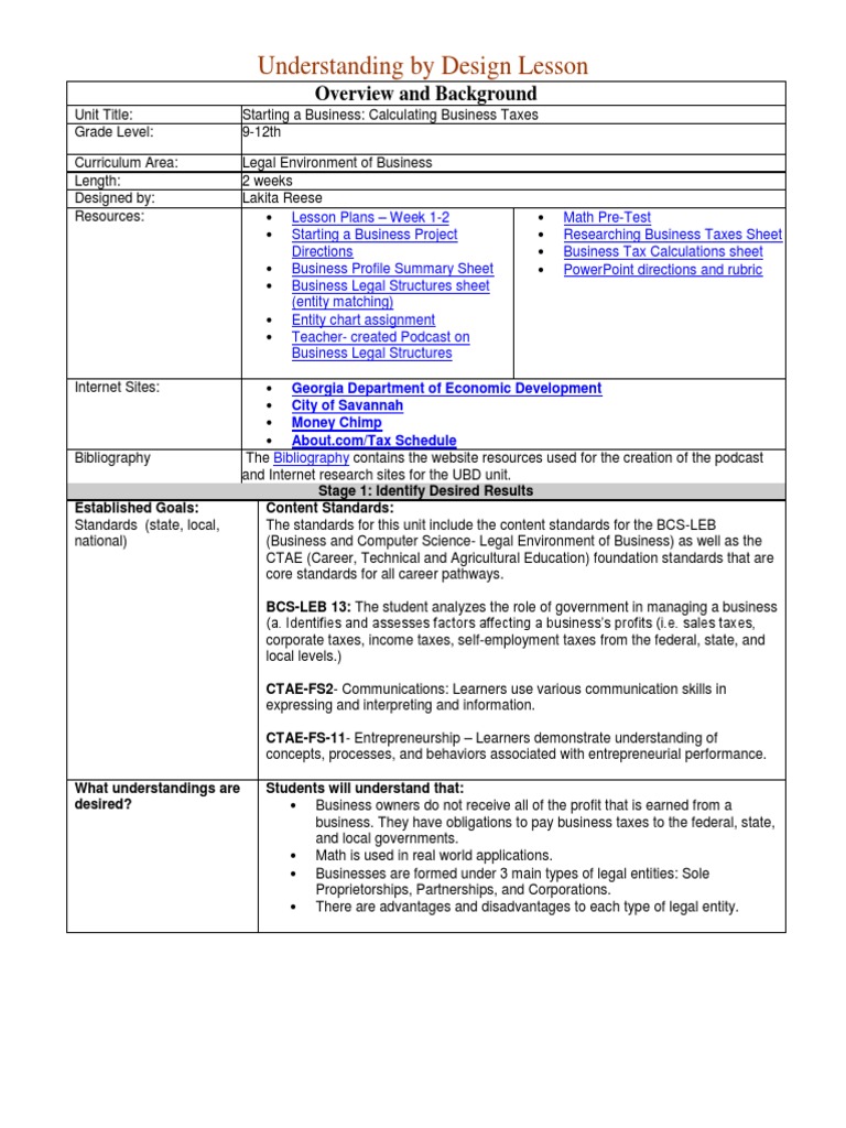 Ubd Unit | PDF | Profit (Accounting) | Taxes