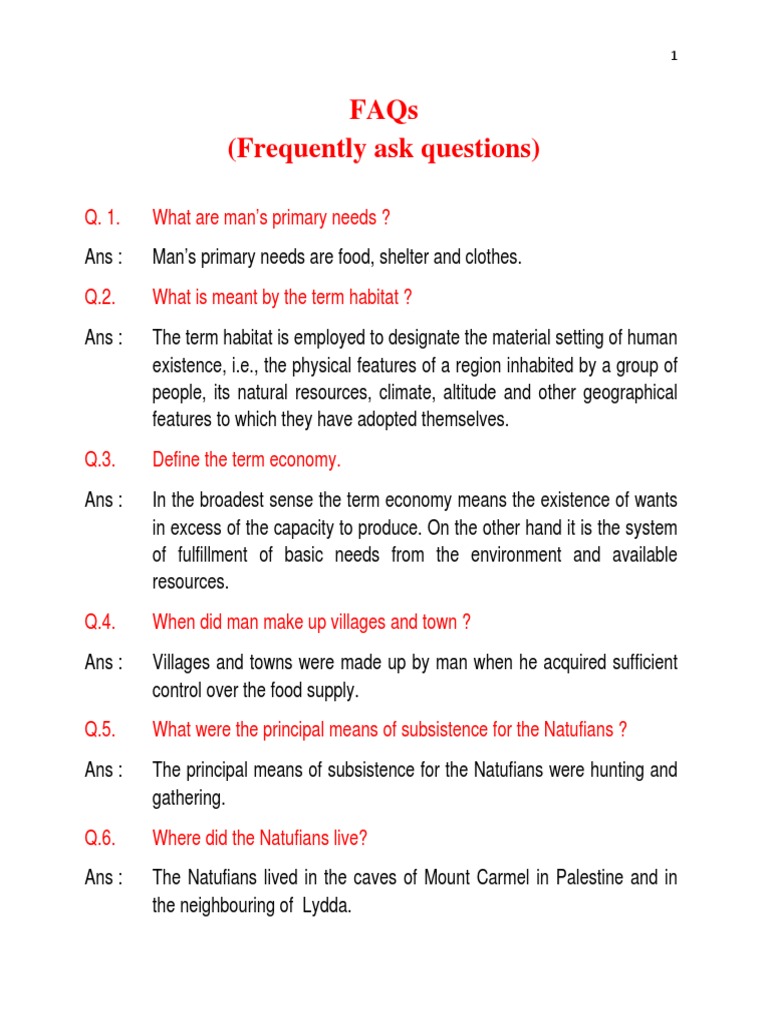 Faqs (Frequently Ask Questions) | PDF