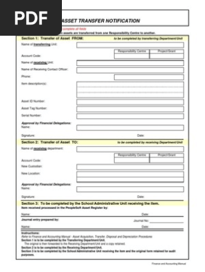 Asset Transfer Form