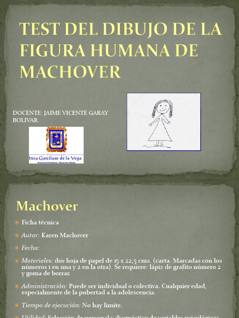 Test Del Dibujo de La Figura Humana de Machover | PDF | Dibujo ...