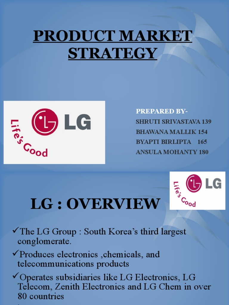LG Group: Product Strategy Overview | PDF | Lg Corporation | Strategic ...