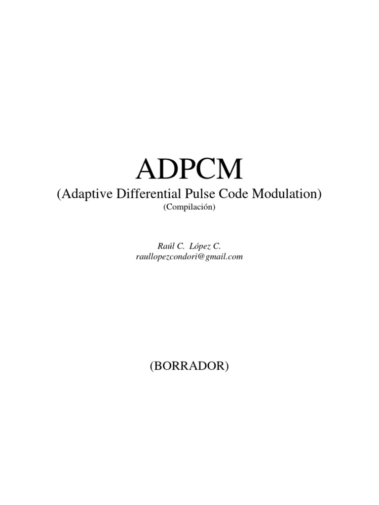 Introducción a ADPCM y Codificación de Voz | PDF | Conversor analógico a digital | Ingeniería en ...