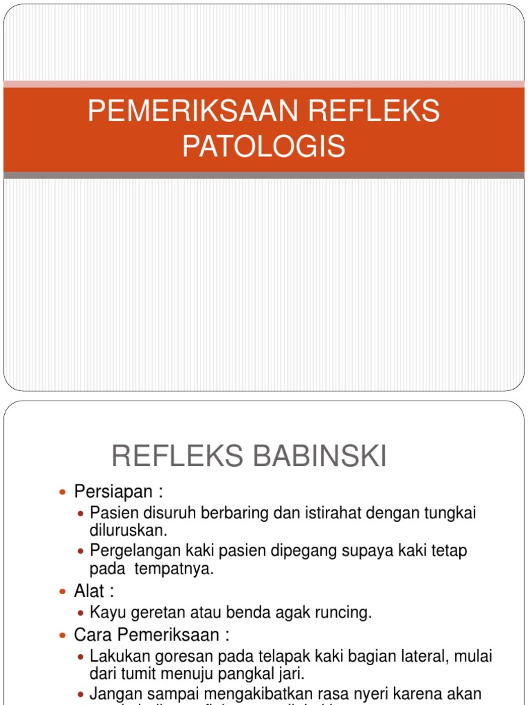 Pemeriksaan Refleks Patologis | PDF