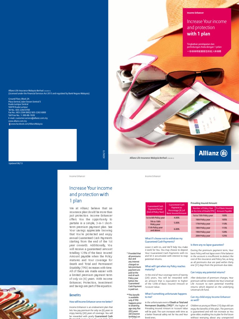 Allianz Life - Income Enhancer A5 Brochure V2 240613 R3 | PDF ...