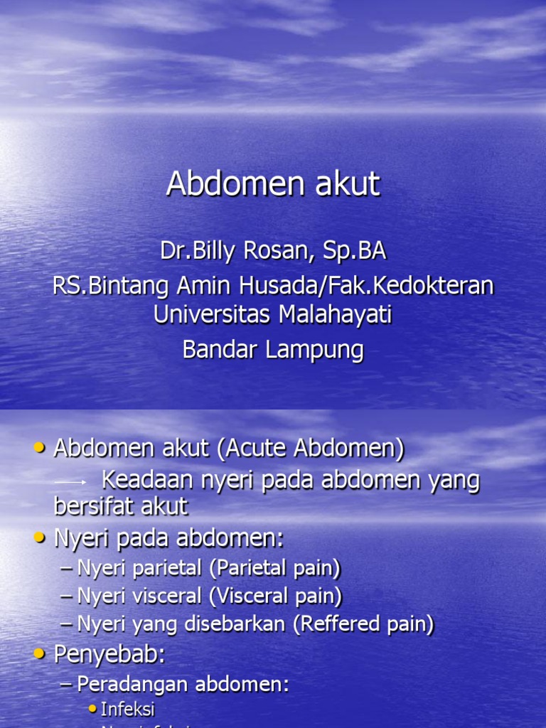 Abdomen Akut | PDF