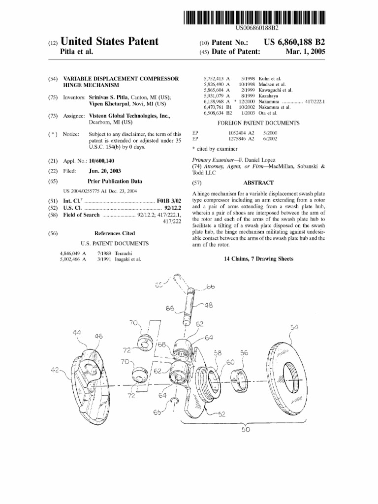 A Hinge Mechanism for a Variable Displacement Swash Plate Type ...