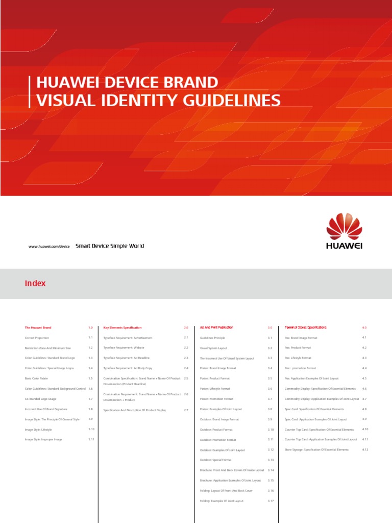 HUAWEI VISUAL IDENTITY GUIDELINES | PDF | Google | Page Layout