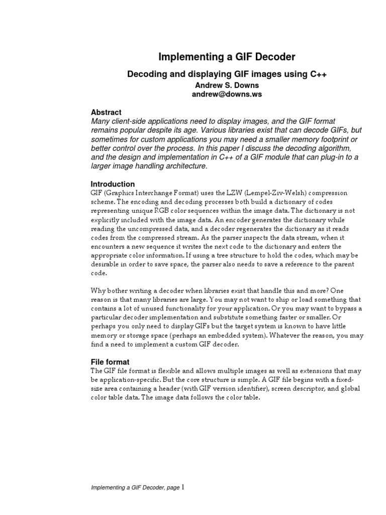 Gif Decoder | PDF