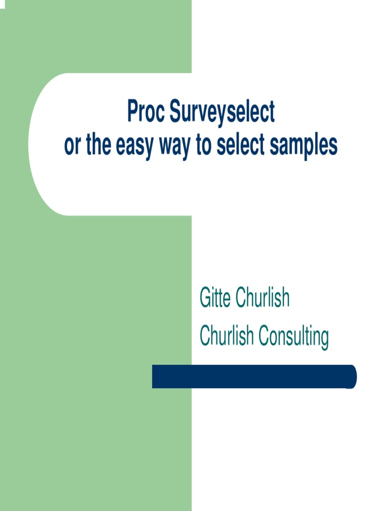 Proc Survey Select | PDF
