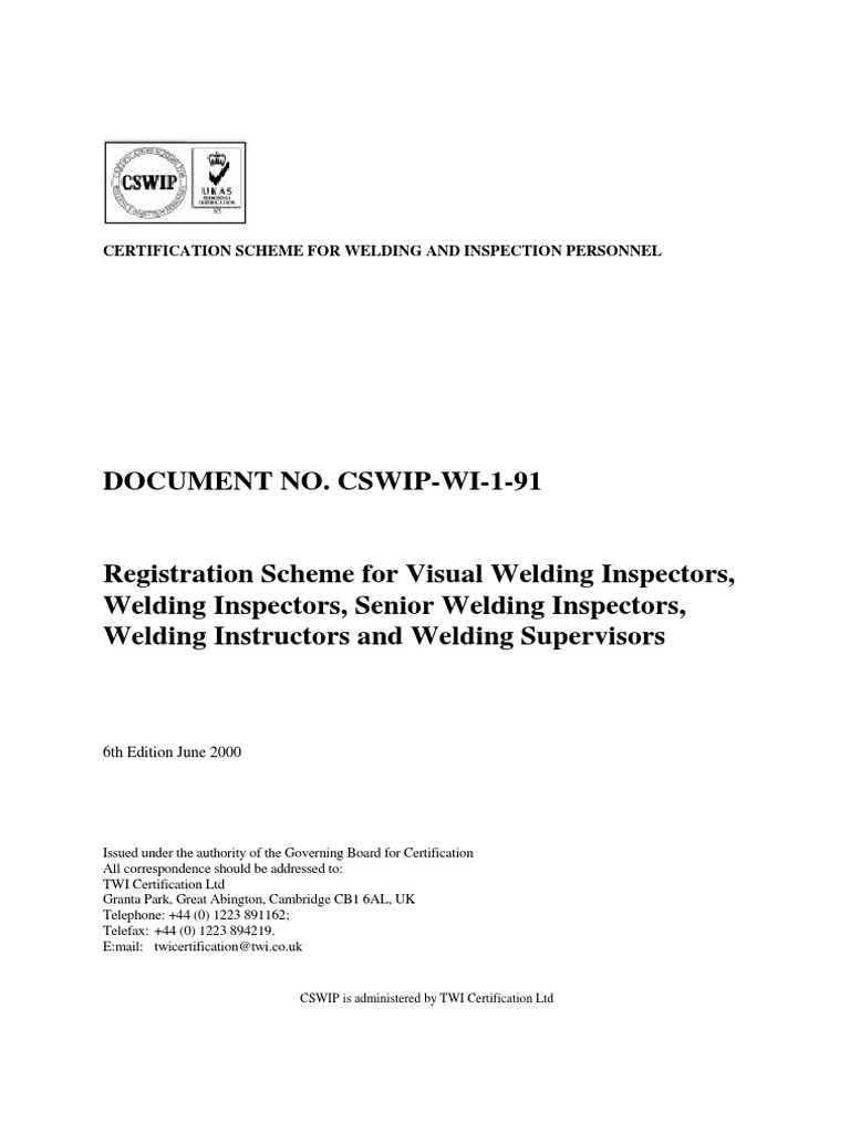 Cswip 2 | PDF | Authentication | Welding