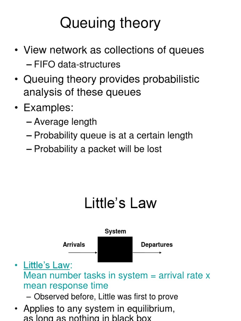 Littles Law | PDF | Queue (Abstract Data Type) | Scientific Modeling