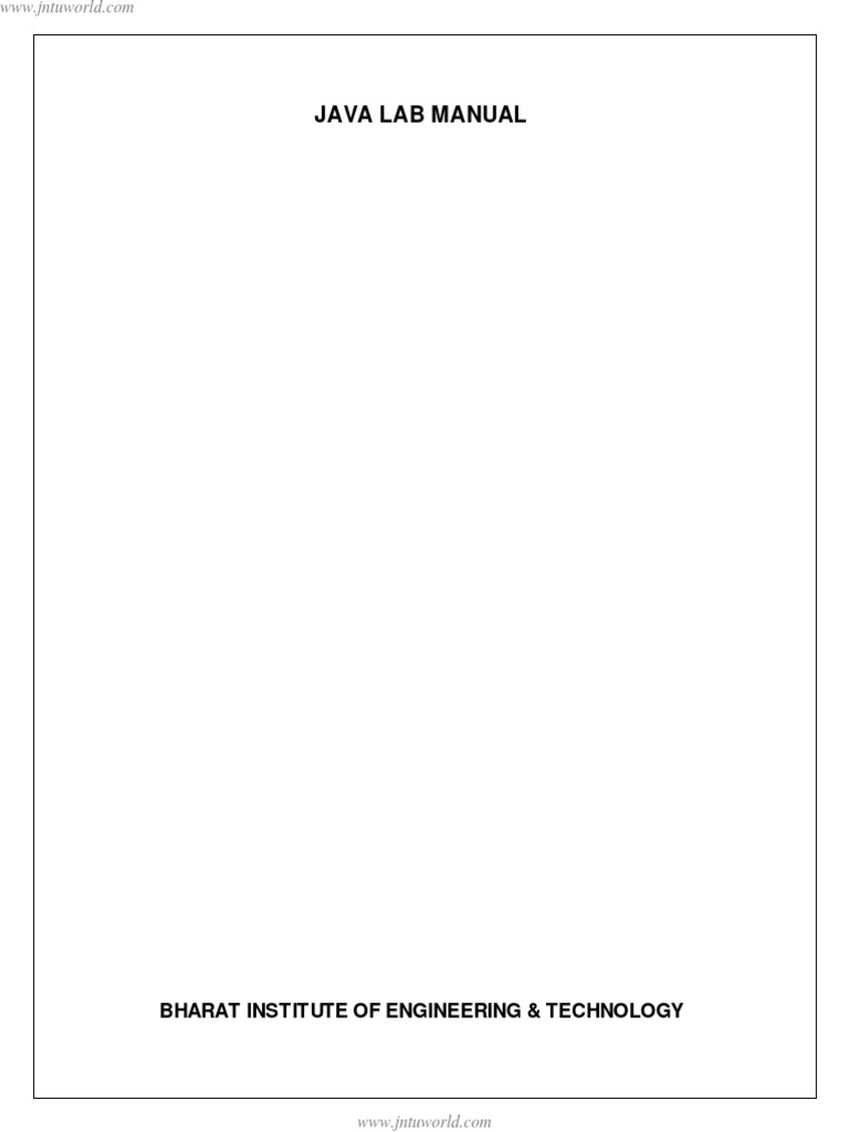 Java Manual | PDF | Java (Programming Language) | Application Programming Interface