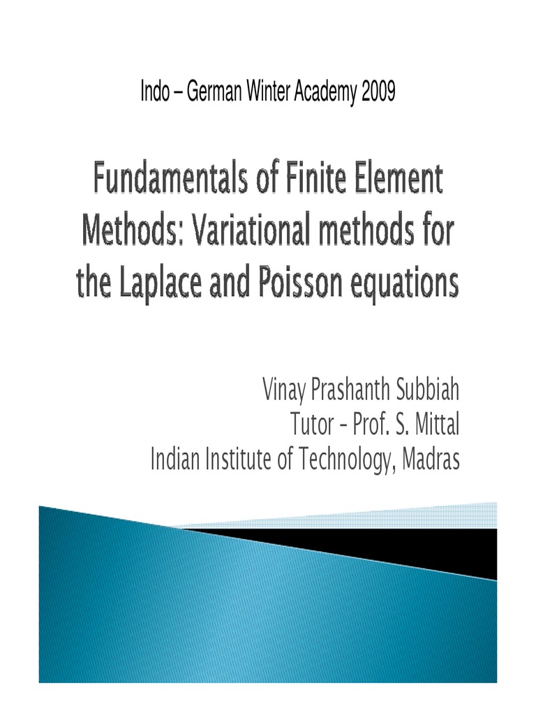 Fea Basics Pdf Calculus Of Variations Finite Element Method
