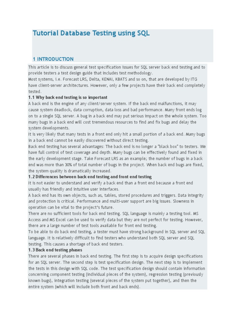 Data Base Test | PDF | Software Testing | Database Index