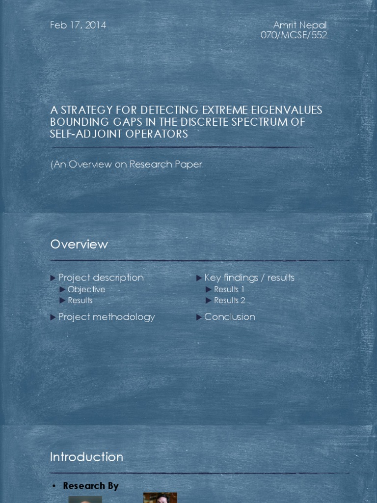 Presentation | PDF | Eigenvalues And Eigenvectors | Operator Theory