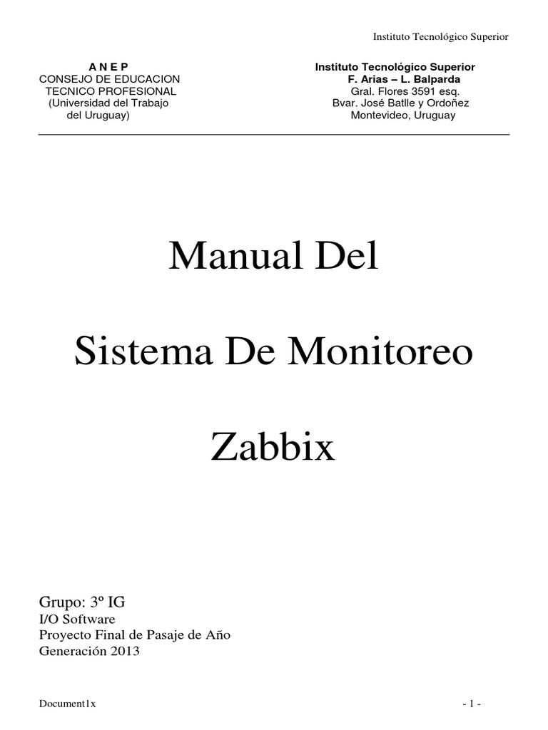 Manual de Administracion Zabbix | PDF | Servidor web | Internet y web