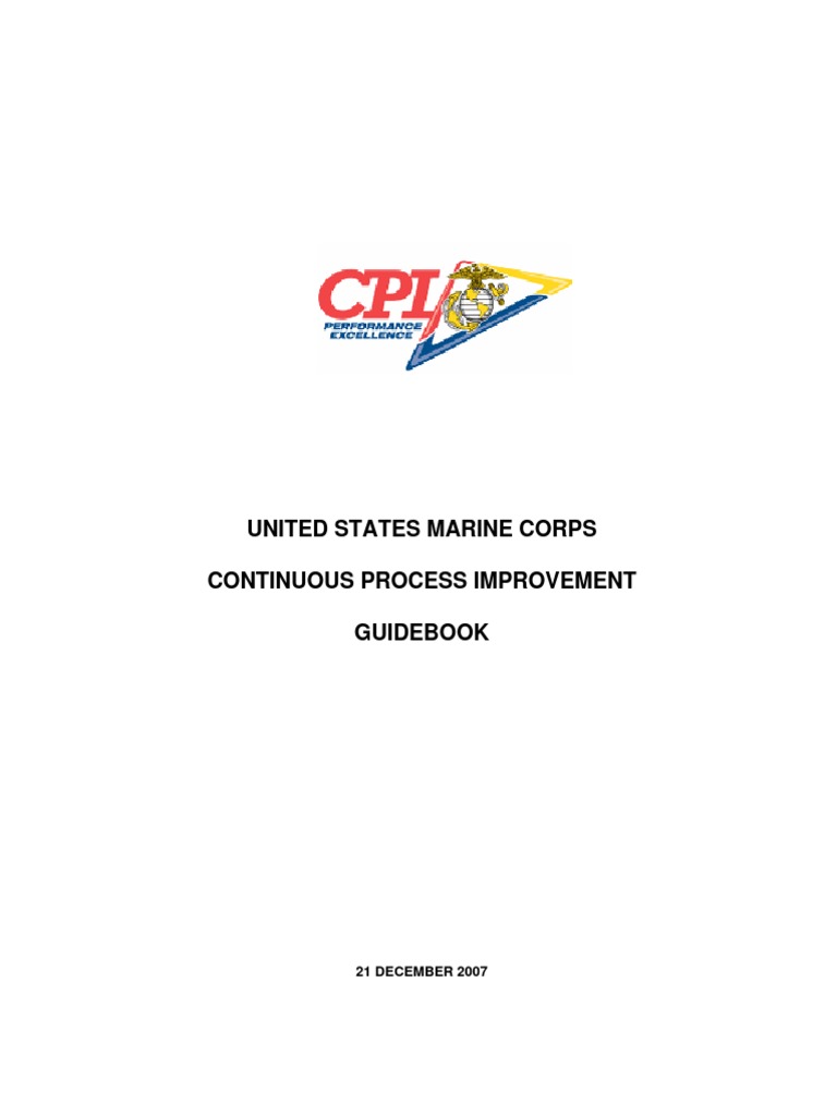 Cpi Guidebook - Usmc | PDF | United States Marine Corps | Strategic ...