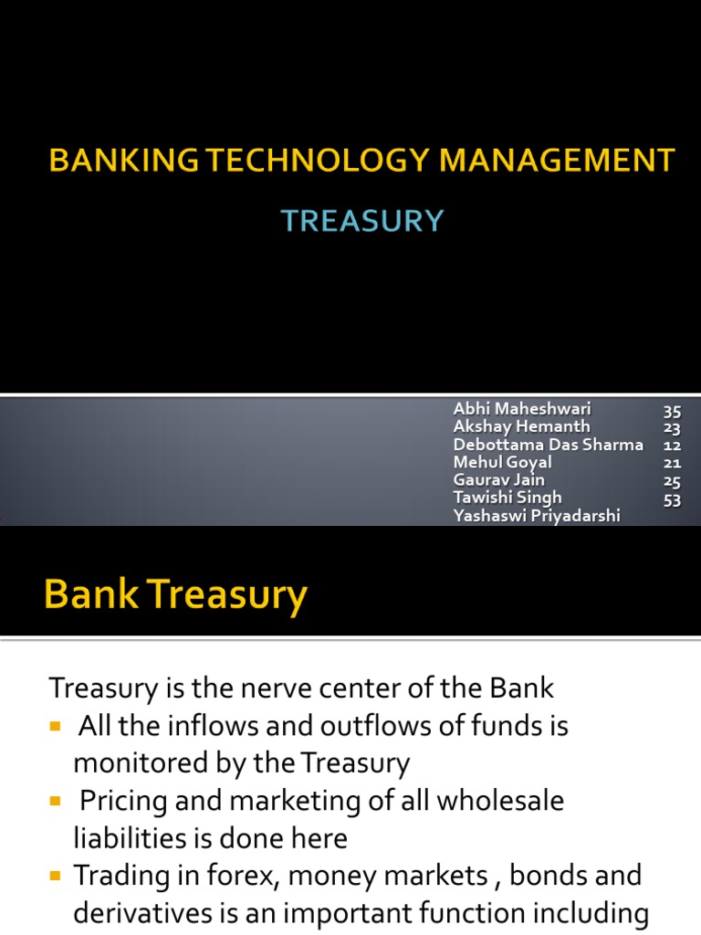 Treasury Operations and Management Guide | PDF | Foreign Exchange ...