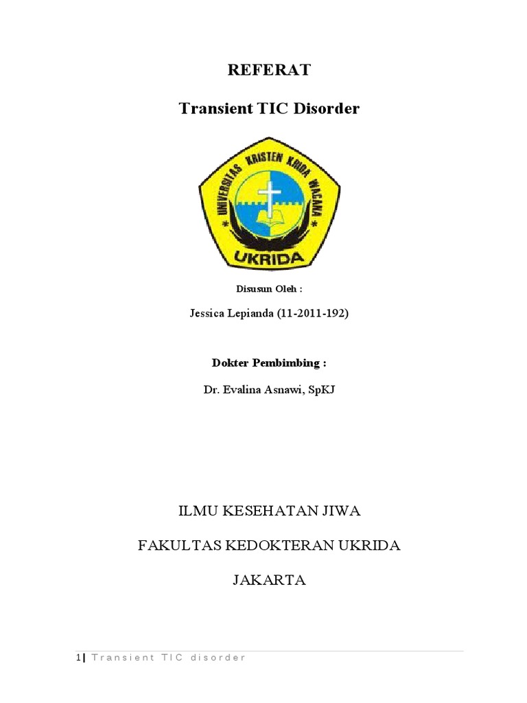 Tic Disorder | PDF
