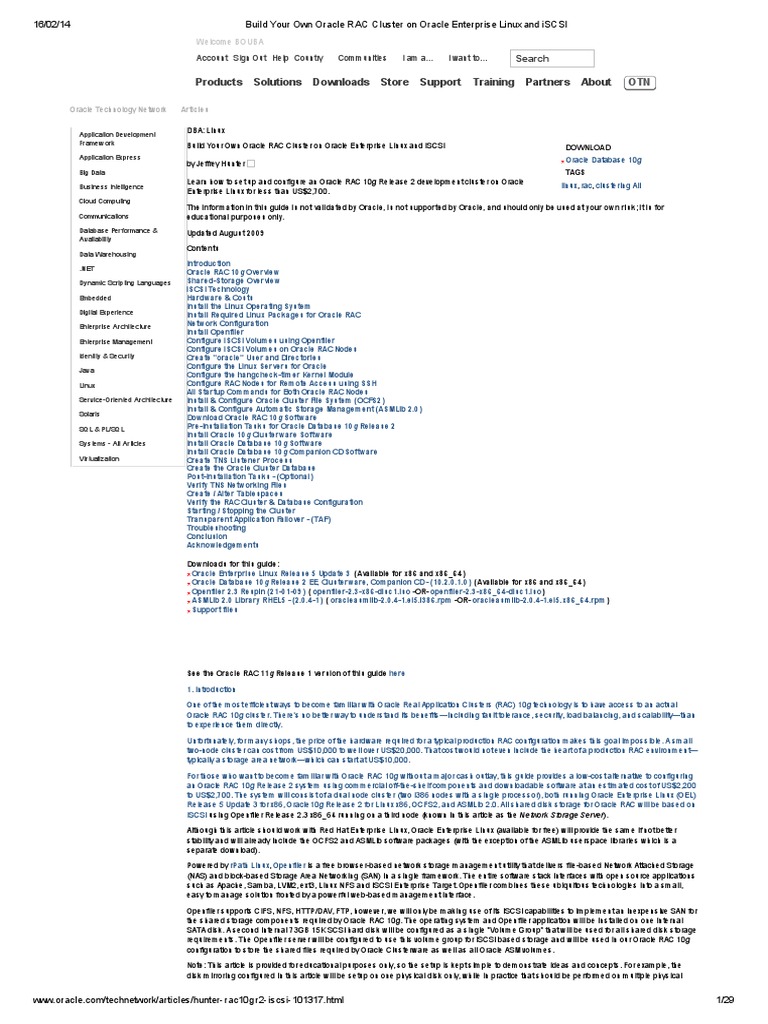 Build Your Own Oracle RAC Cluster On Oracle Enterprise Linux and iSCSI ...