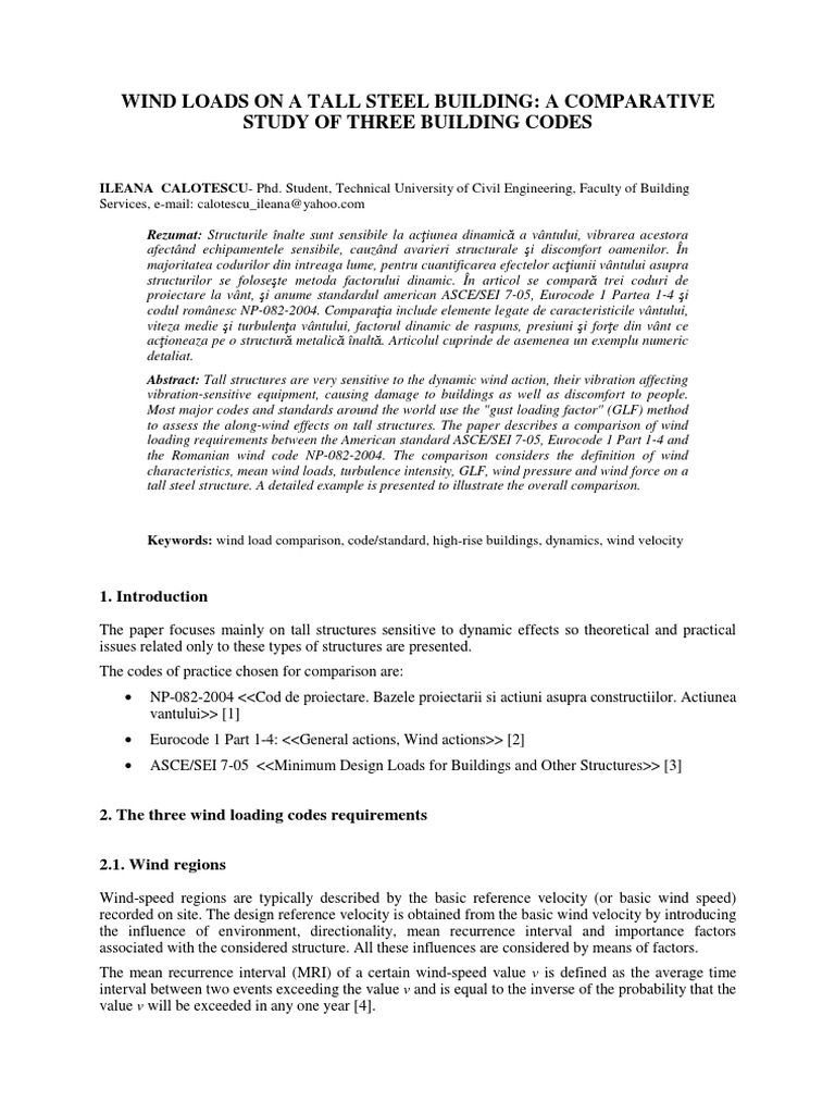 Comparing 3 Wind Codes | PDF | Wind Speed | Turbulence