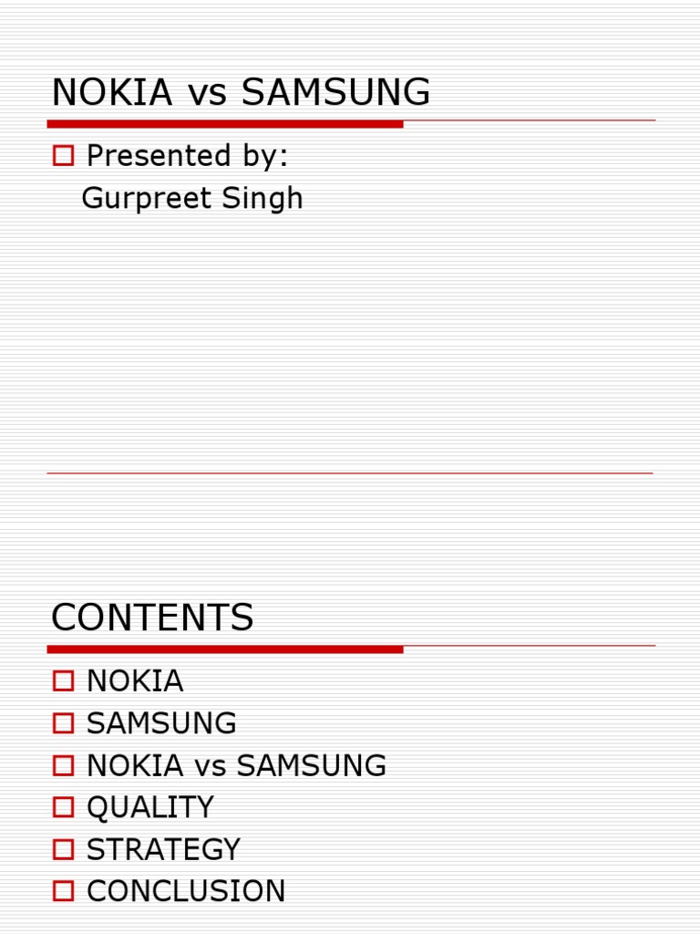 Nokia vs Samsung: Brand Showdown | PDF | Samsung | Nokia