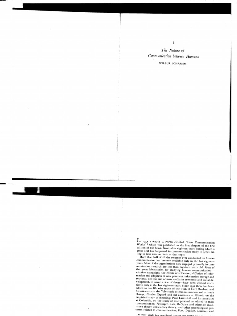 Wilbur Schramm - The Nature of Communications Between Humans (The ...