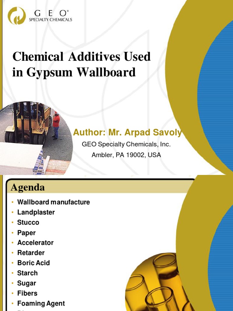 Gypsum Wallboard Additives | PDF | Drywall | Properties Of Water