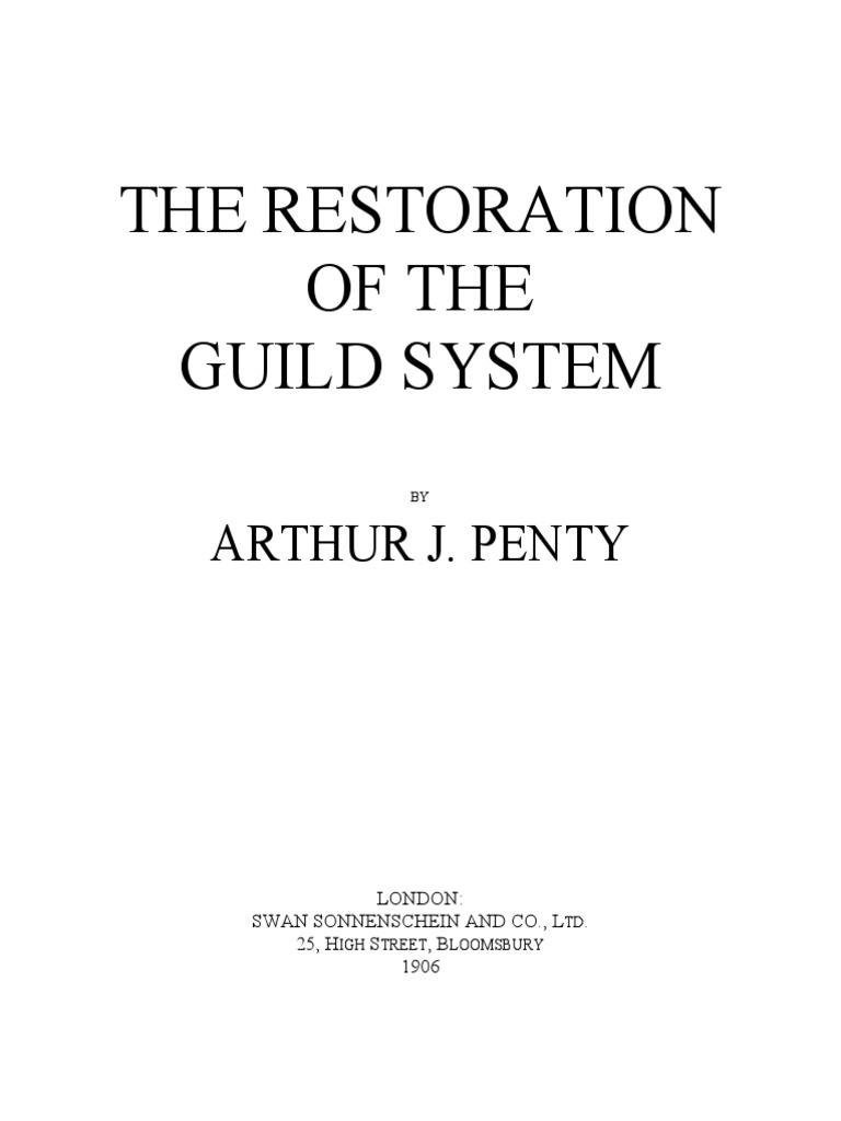 PentyRestoration Guild System | PDF | Collectivism | Socialism