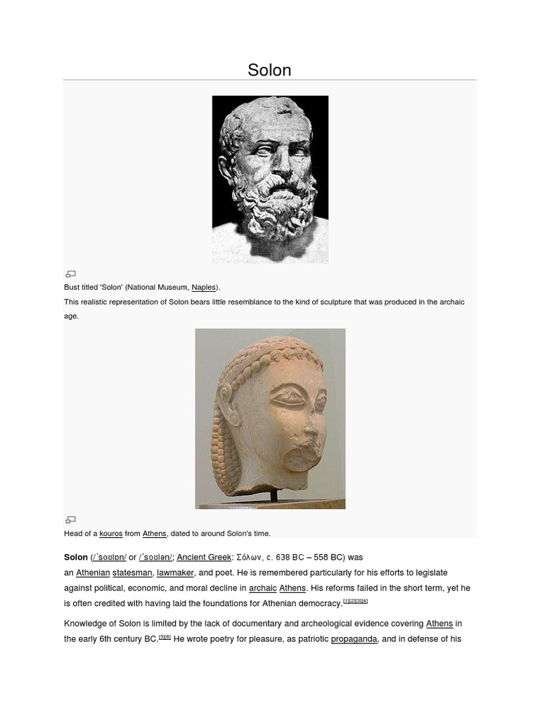 Solon | Classical Antiquity | Ancient Greece