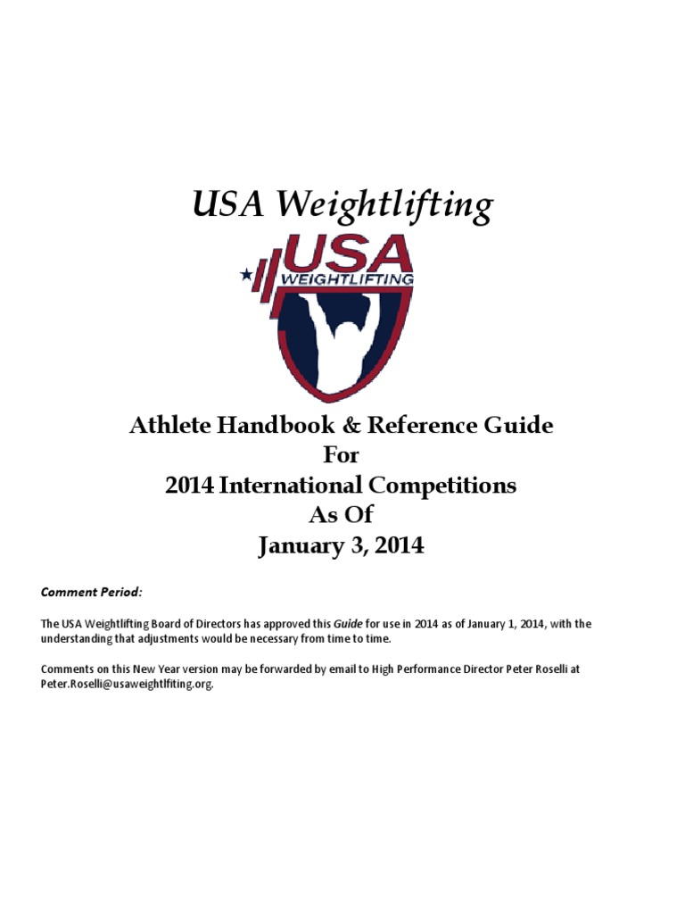 USAW International Competition Reference Guide For Athletes | PDF ...