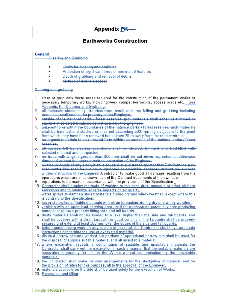 Checklist For Earthworks | PDF | Dust | Drainage