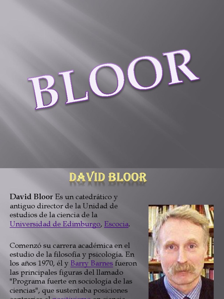 David Bloor Expo | PDF | Verdad | Teoría