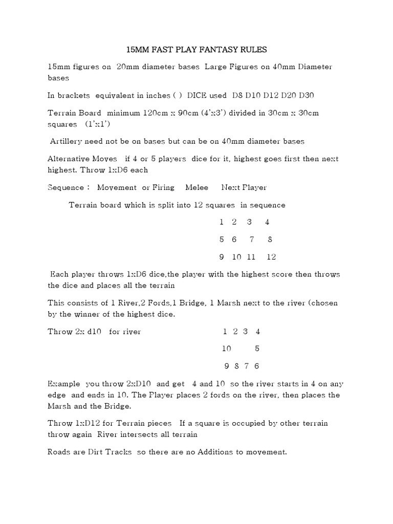 15mm Fantasy Wargame Rules Guide | PDF | Orc (Middle Earth) | Armed ...