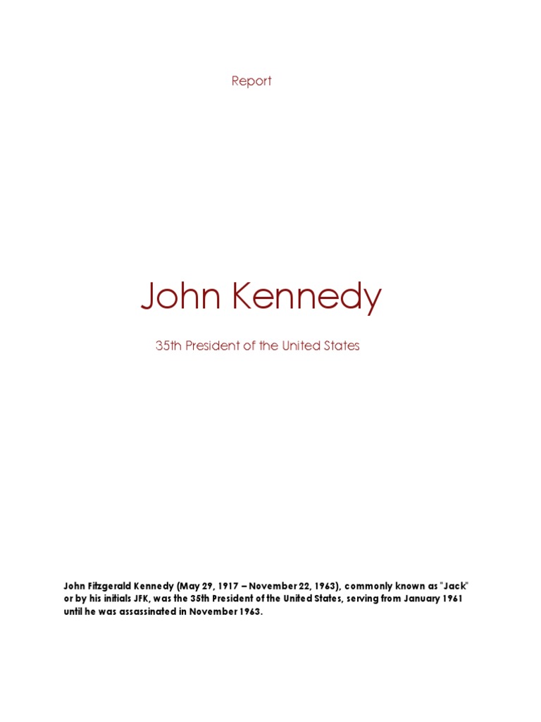 JFK: 35th President Overview and Legacy | PDF
