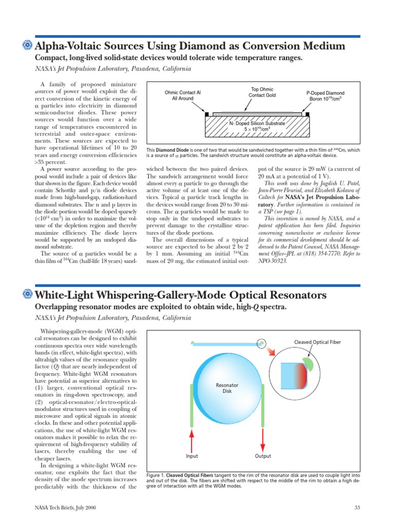 Alpha-Voltaic Power Sources in Diamond | PDF | Spectroscopy | Diode
