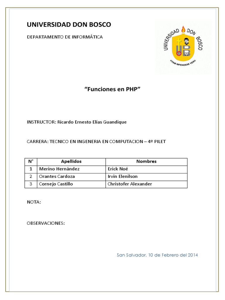 Funciones en PHP PDF | Descargar gratis PDF | Correo electrónico | Cadena (informática)