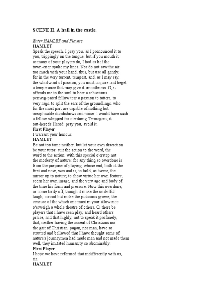 Hamlet Act 3 Scene II | Hamlet | Plays Based On European Myths And Legends