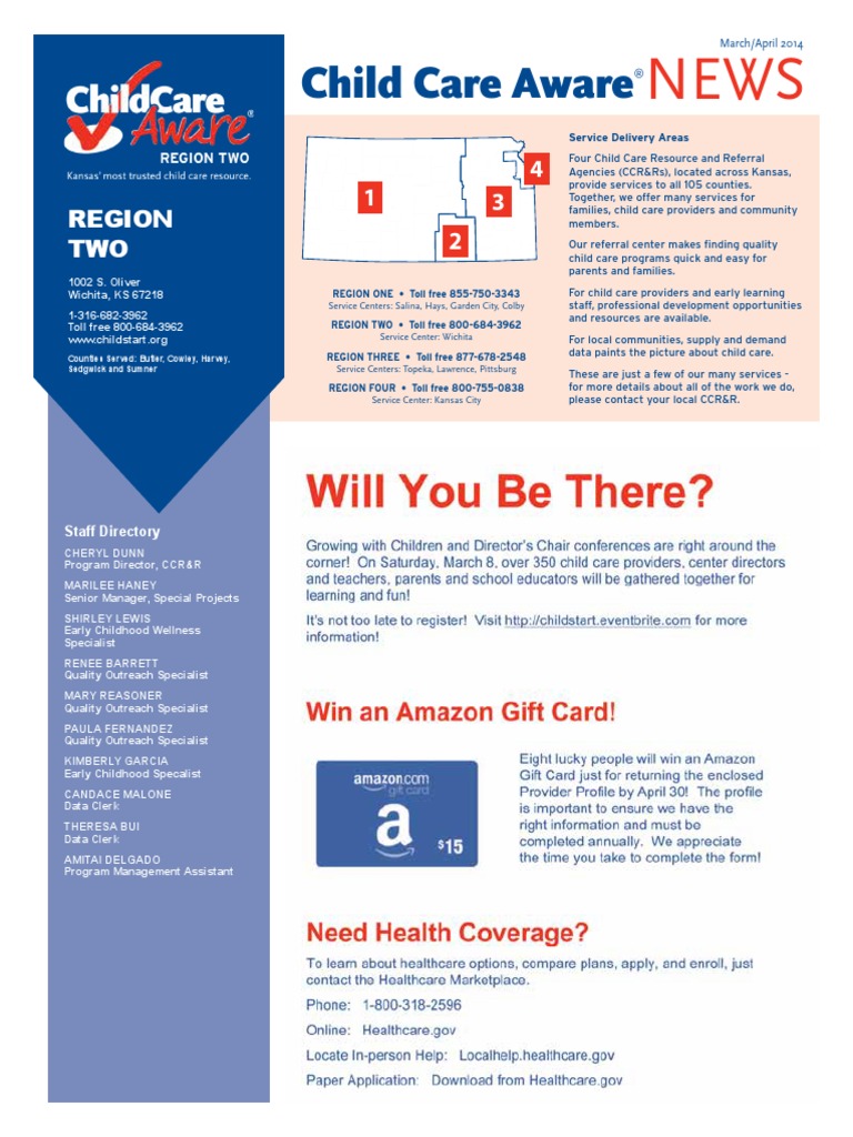 Child Care Aware: Region TWO 4 1 3 2 | PDF | Race And Ethnicity In The ...